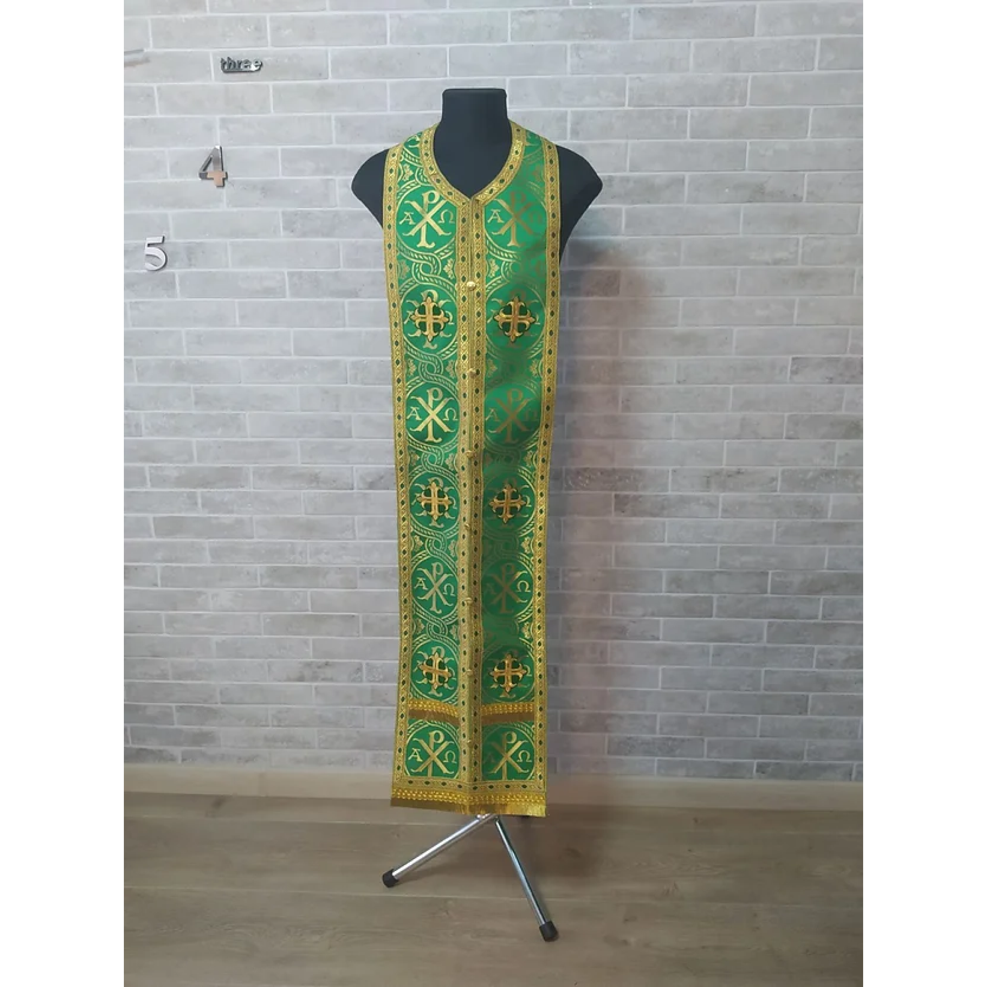 Greek style priest vestment in brocade - Liturgical vestment for priest