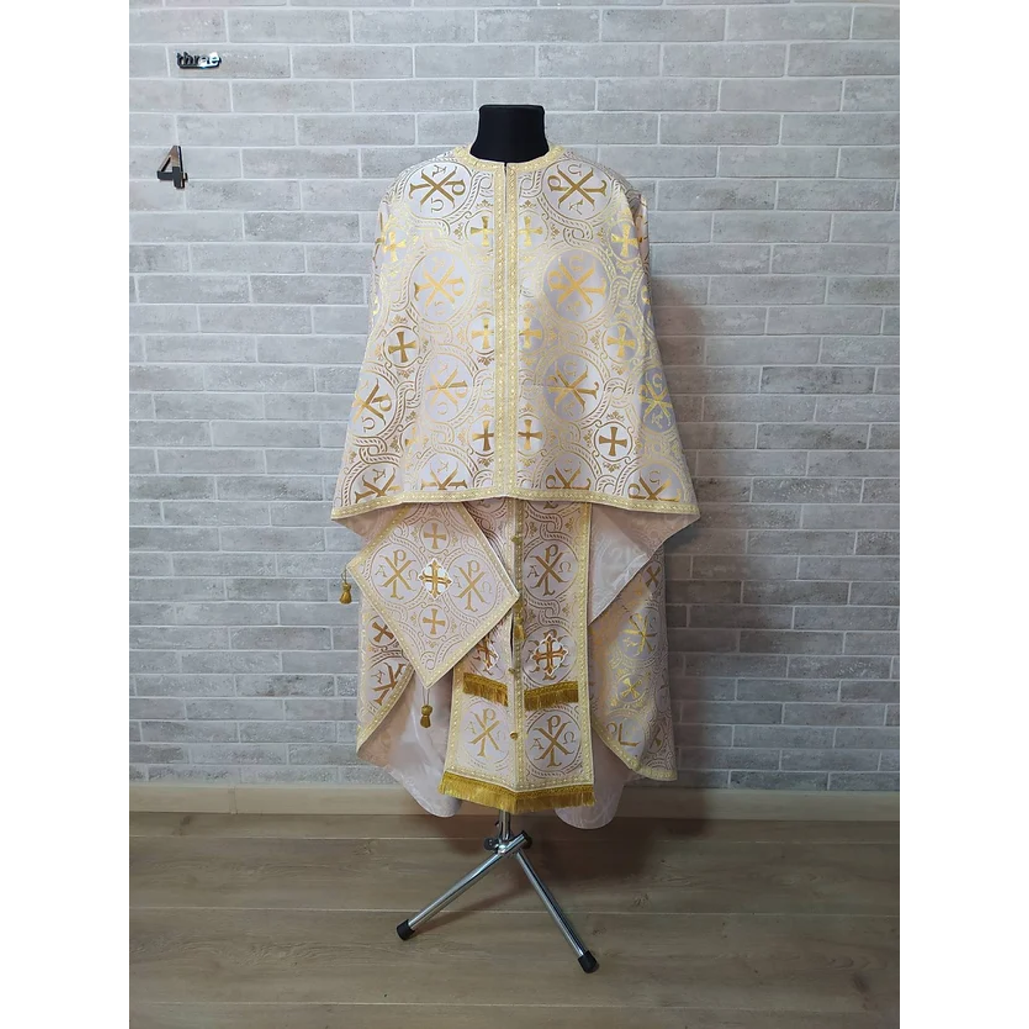 Greek style priest vestment in brocade - Liturgical vestment for priest