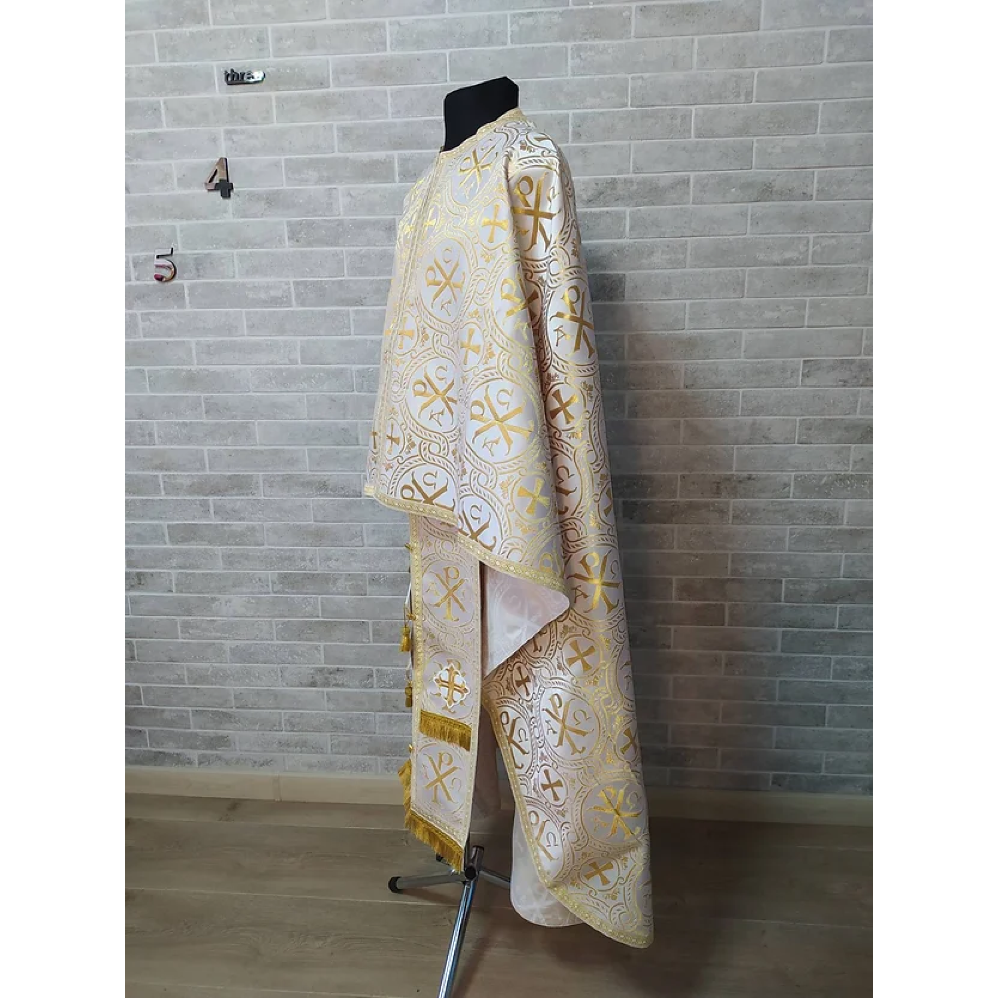 Greek style priest vestment in brocade - Liturgical vestment for priest