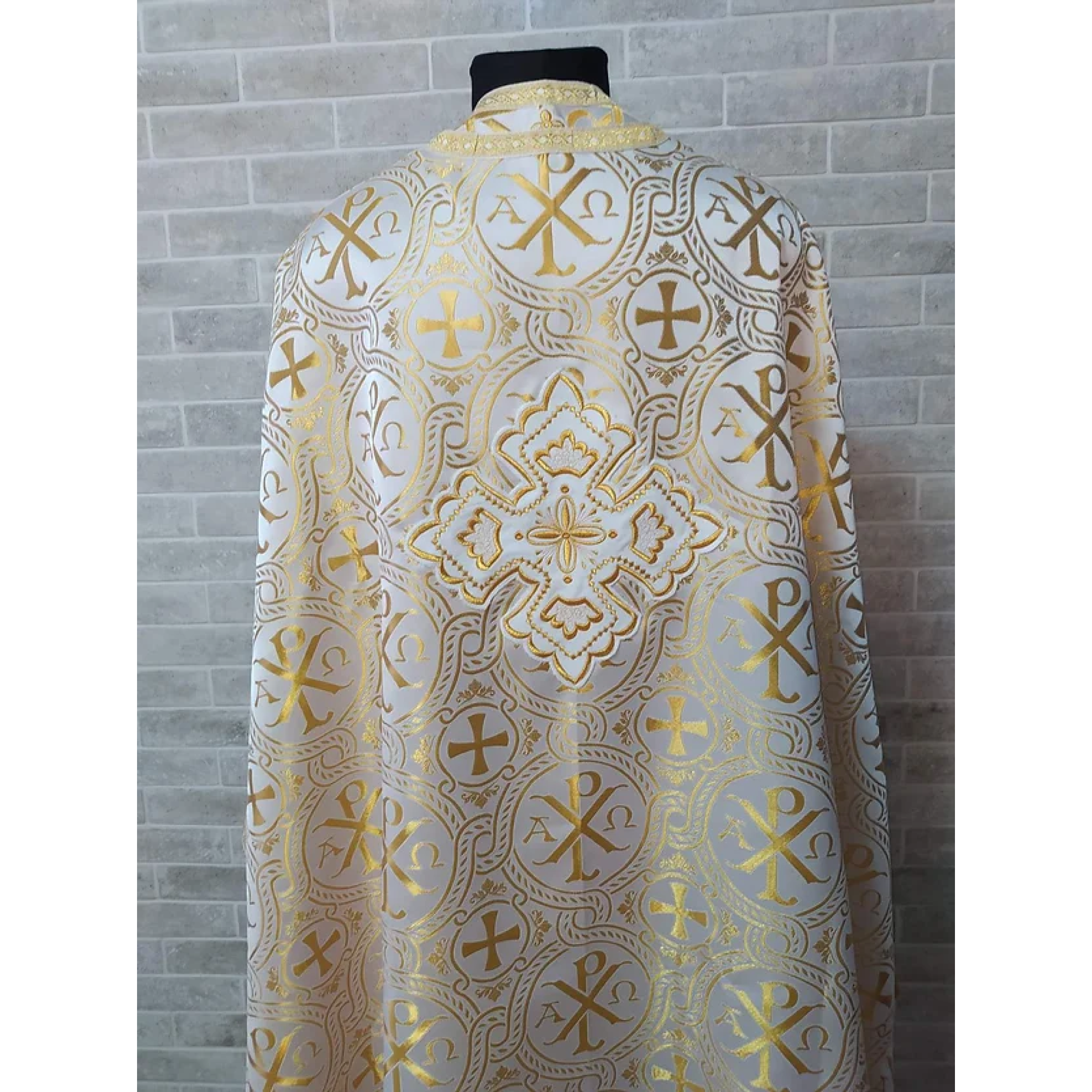 Greek style priest vestment in brocade - Liturgical vestment for priest