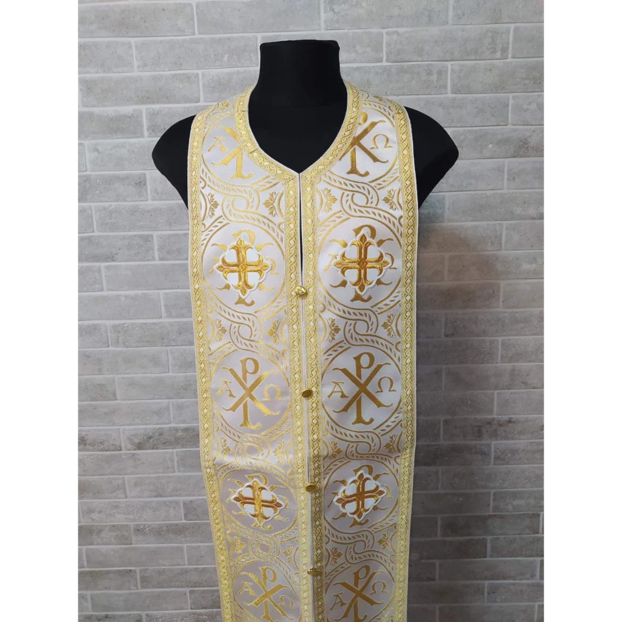 Greek style priest vestment in brocade - Liturgical vestment for priest