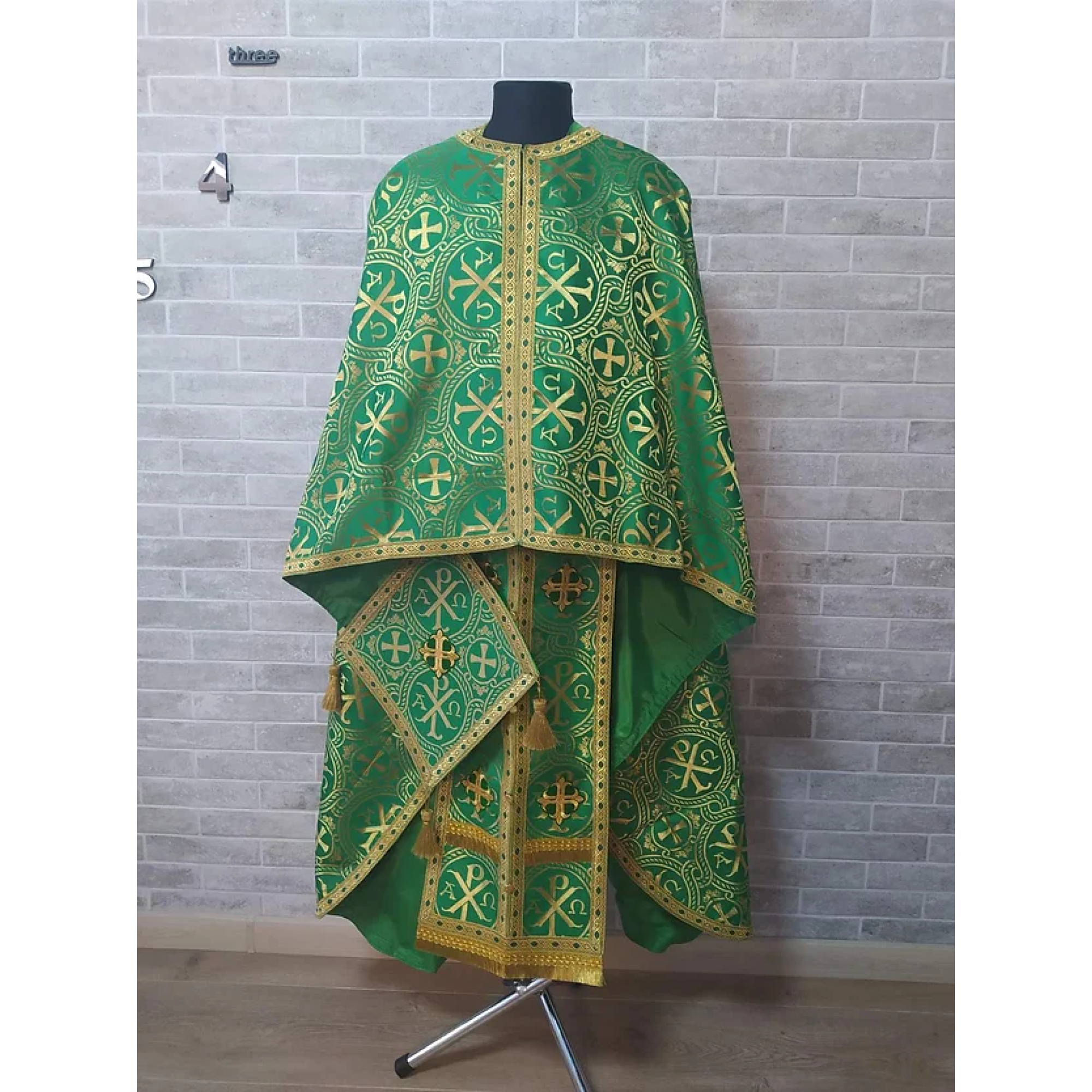 Greek style priest vestment in brocade - Liturgical vestment for priest