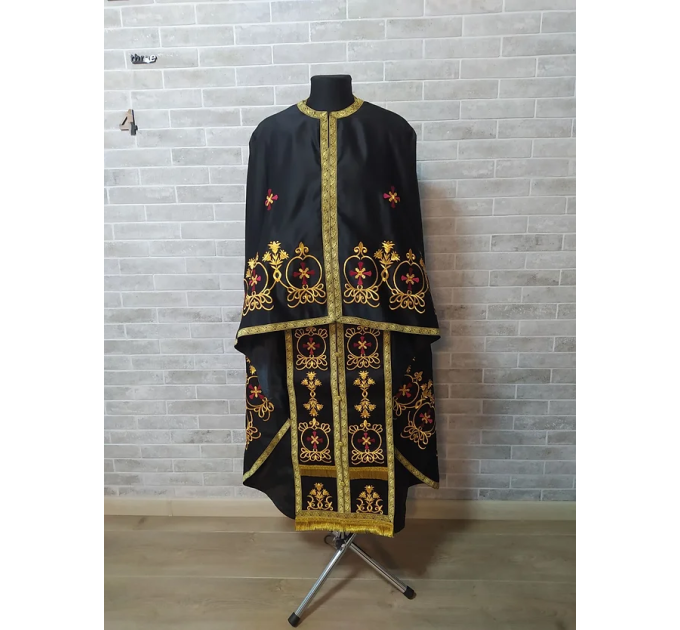 Greek style priest vestment in brocade - Liturgical vestment for priest