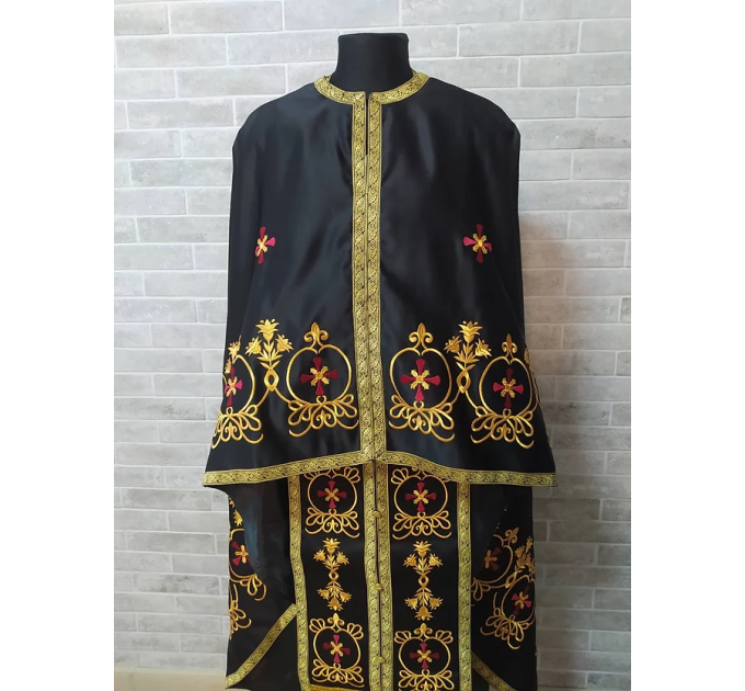Greek style priest vestment in brocade - Liturgical vestment for priest