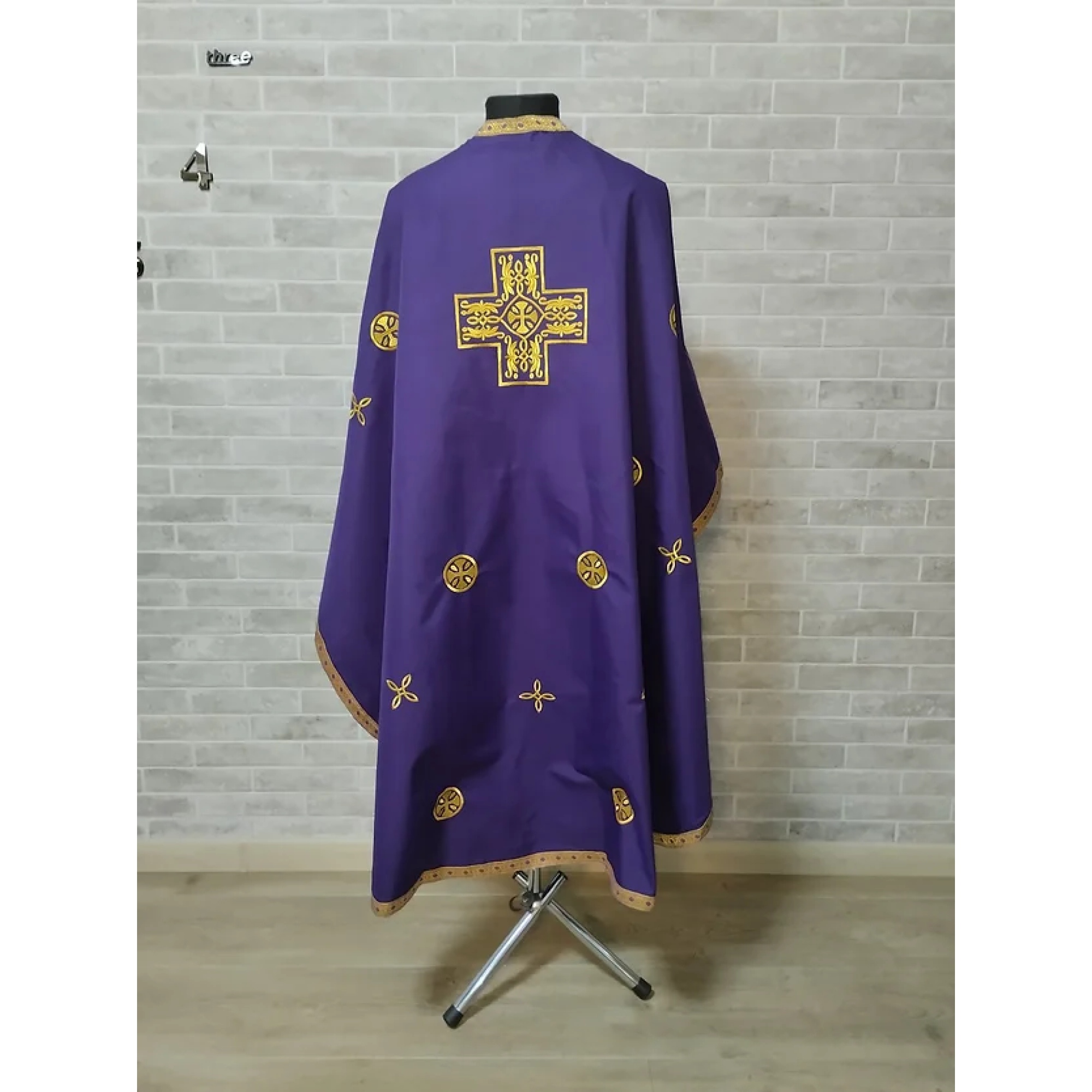 Greek style priest vestment in brocade - Liturgical vestment for priest
