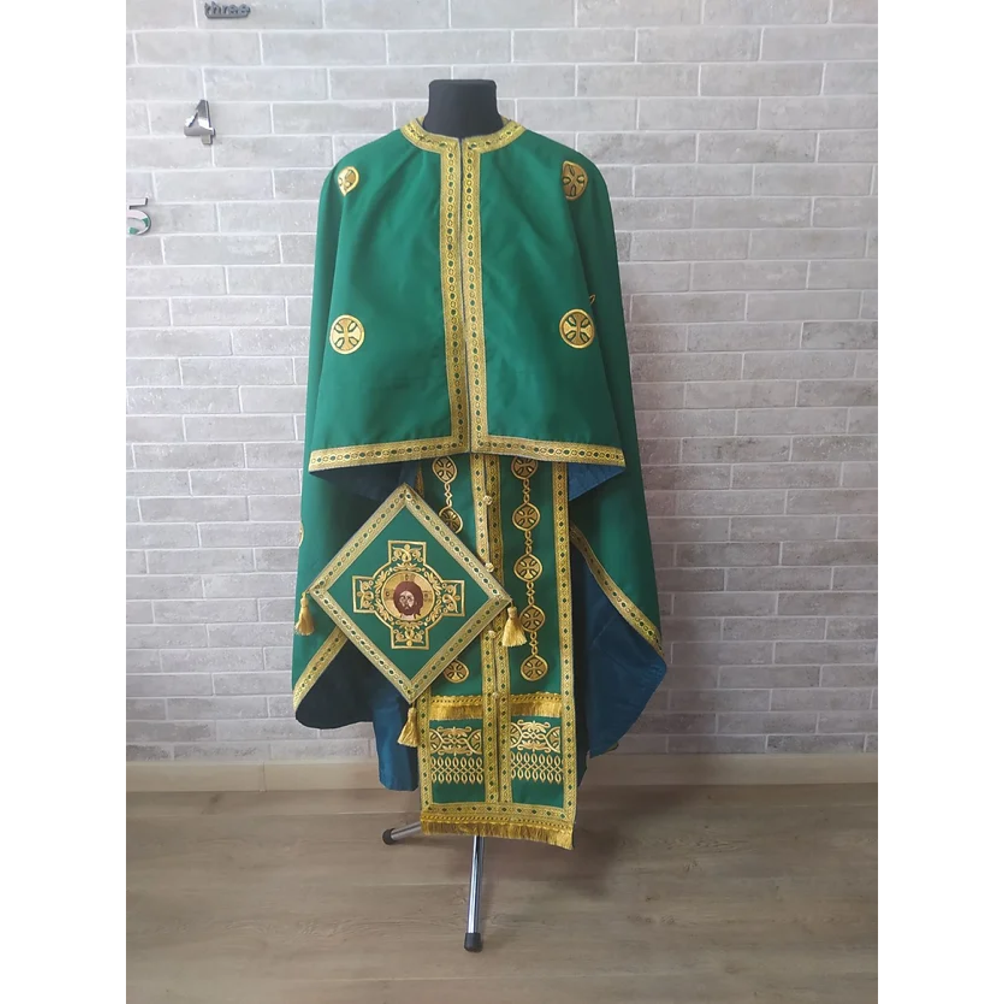 Greek style priest vestment in brocade - Liturgical vestment for priest