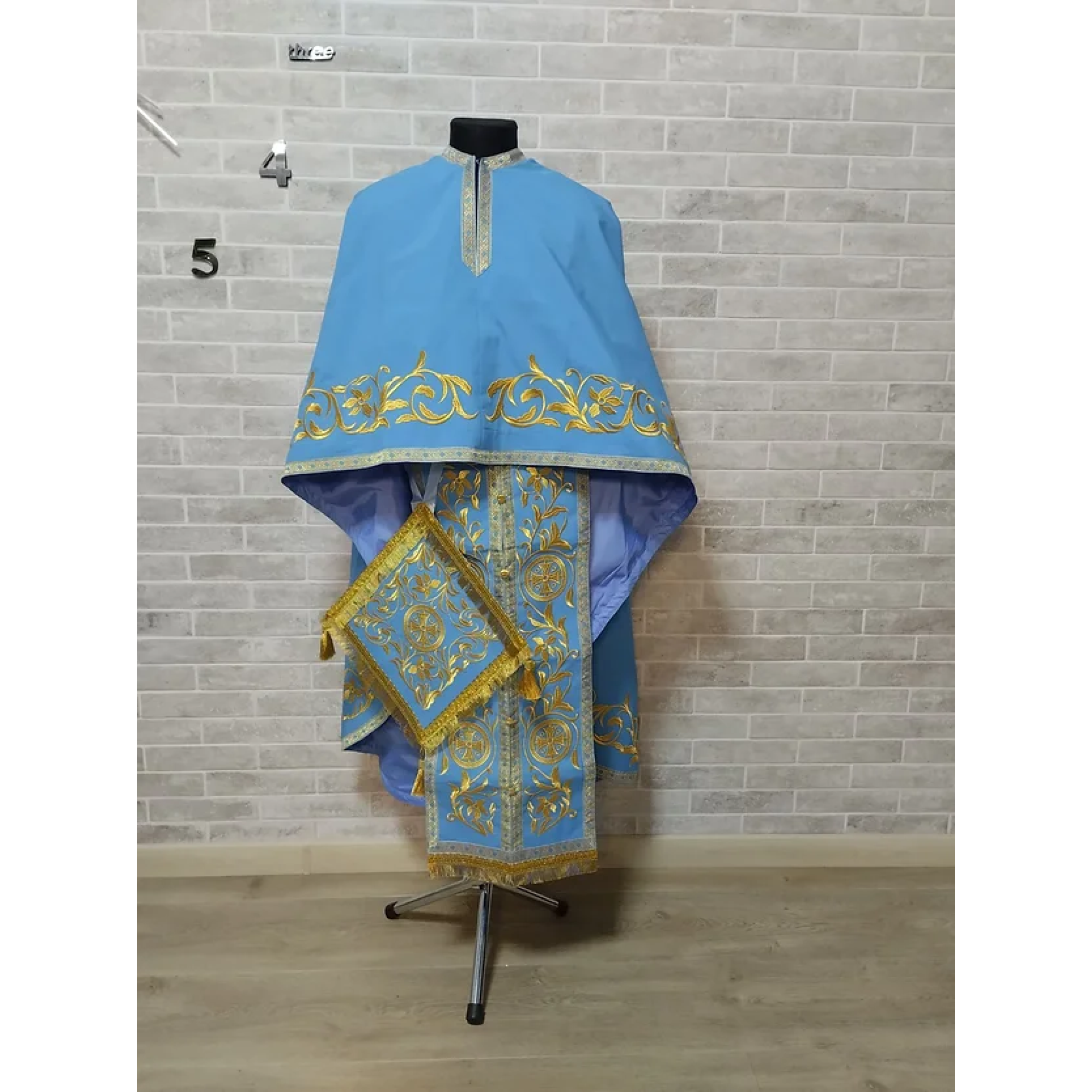 Greek style priest vestment in brocade - Liturgical vestment for priest