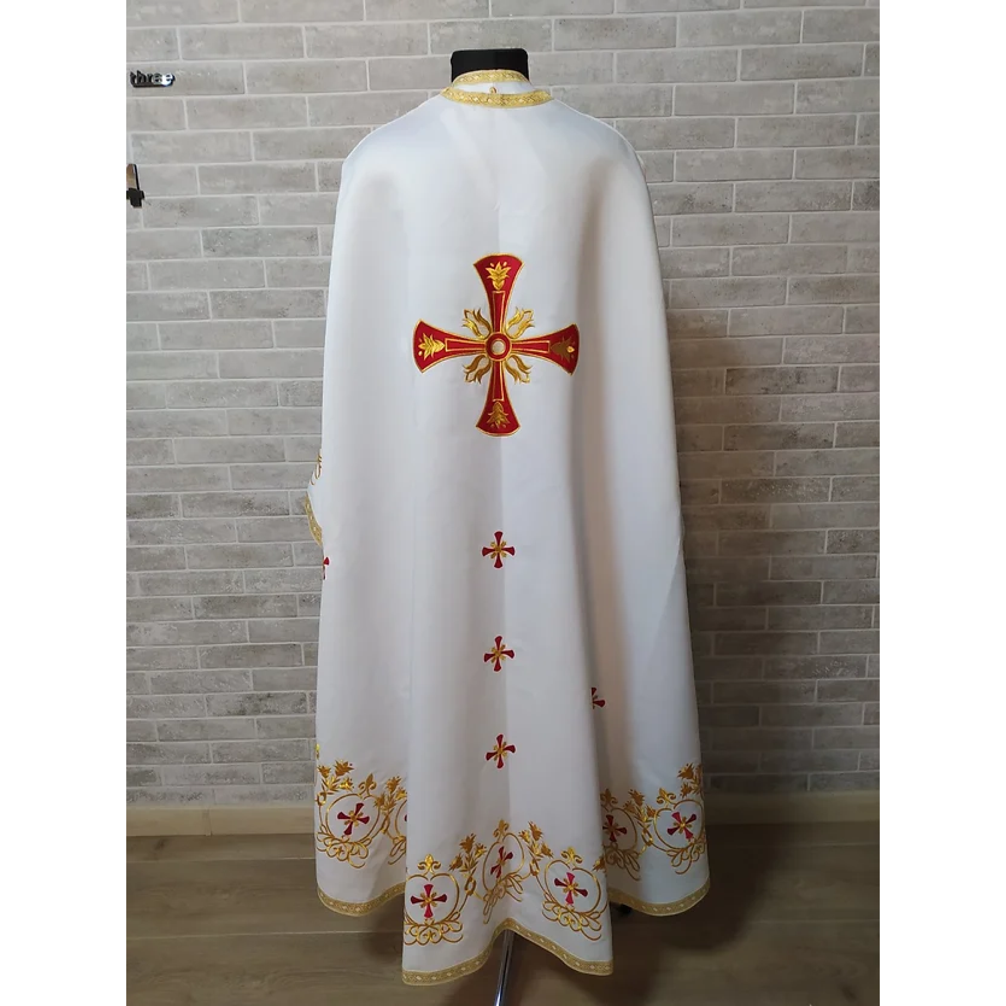 Greek style priest vestment in brocade - Liturgical vestment for priest
