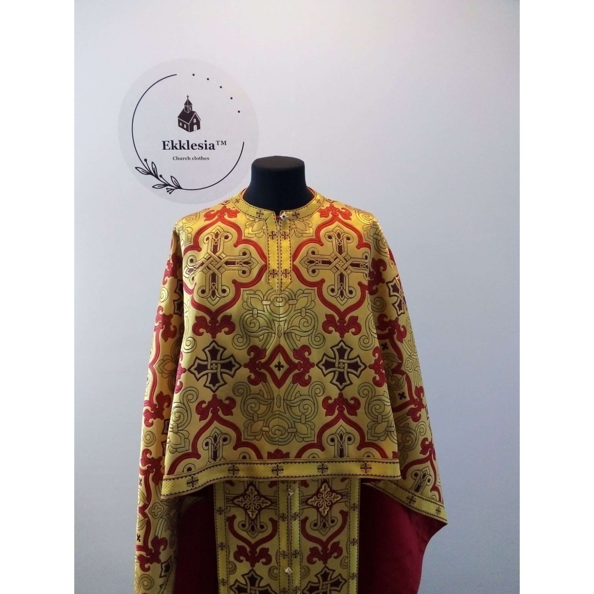 Greek style priest vestment in brocade - Liturgical vestment for priest