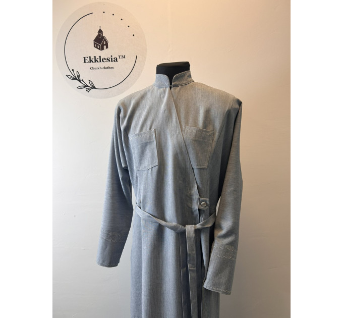Orthodox Greek undercassock from gabardine - Cassock for a priest ...