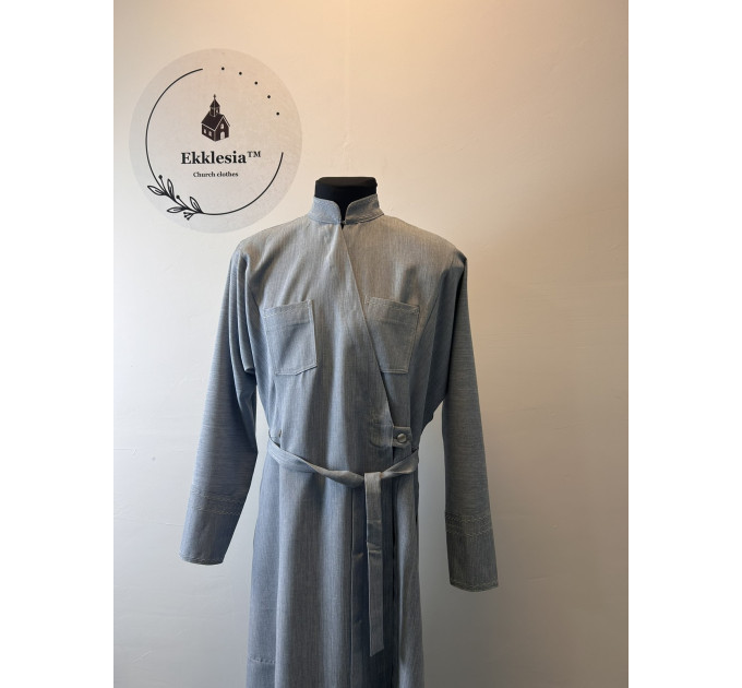 Orthodox Greek undercassock from gabardine - Cassock for a priest ...