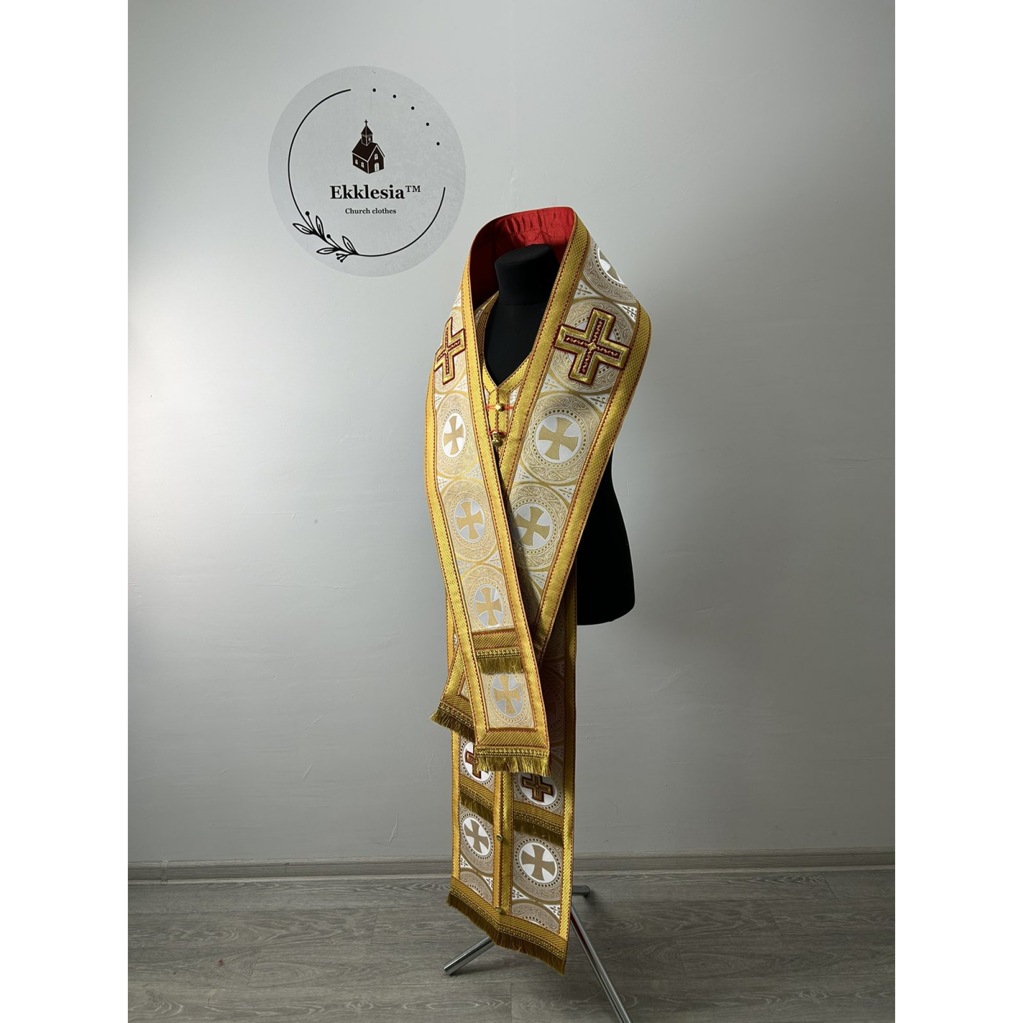 Bishop's Communion set - Bishop gold brocade church set - Omophor ...