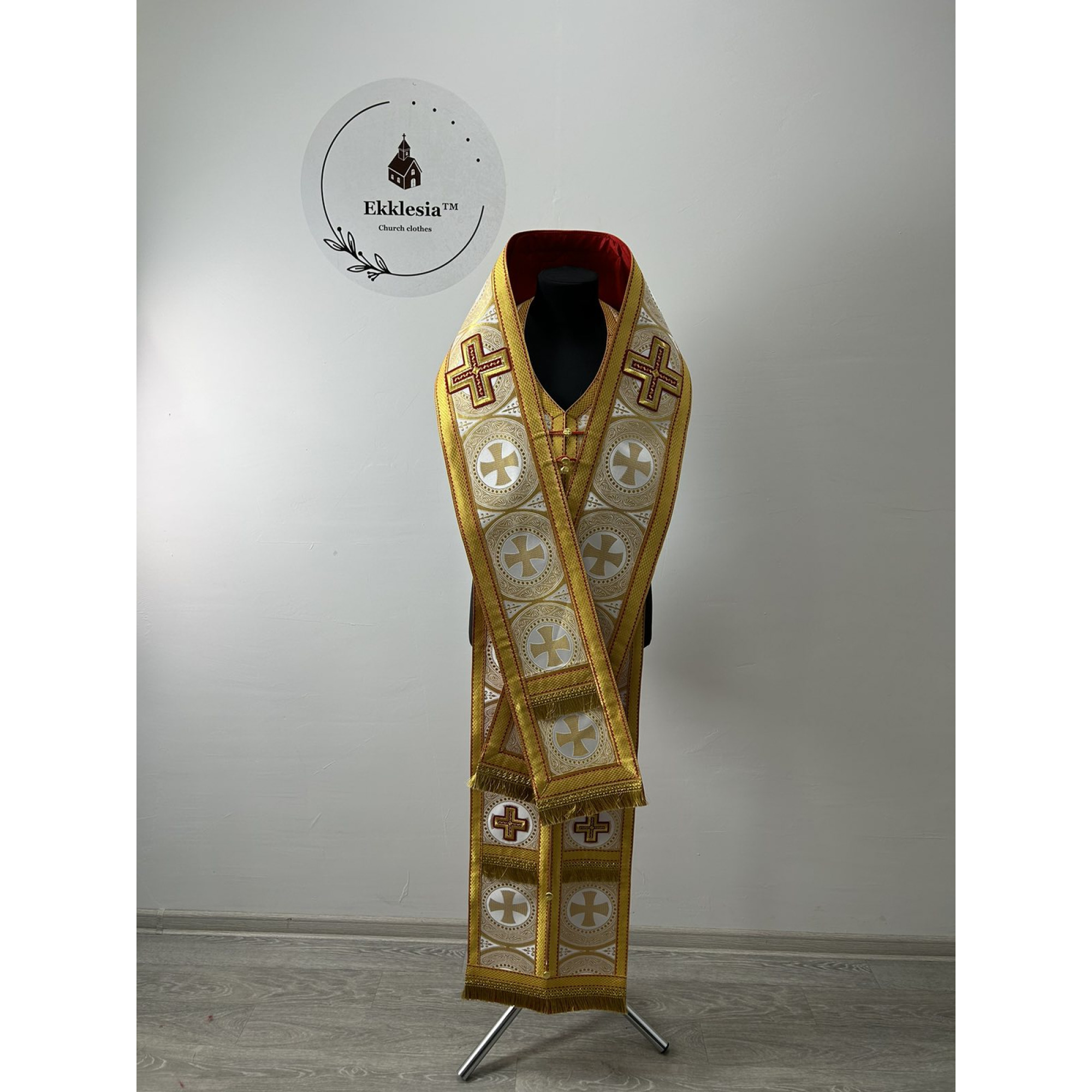 Bishop's Communion set - Bishop gold brocade church set - Omophor ...