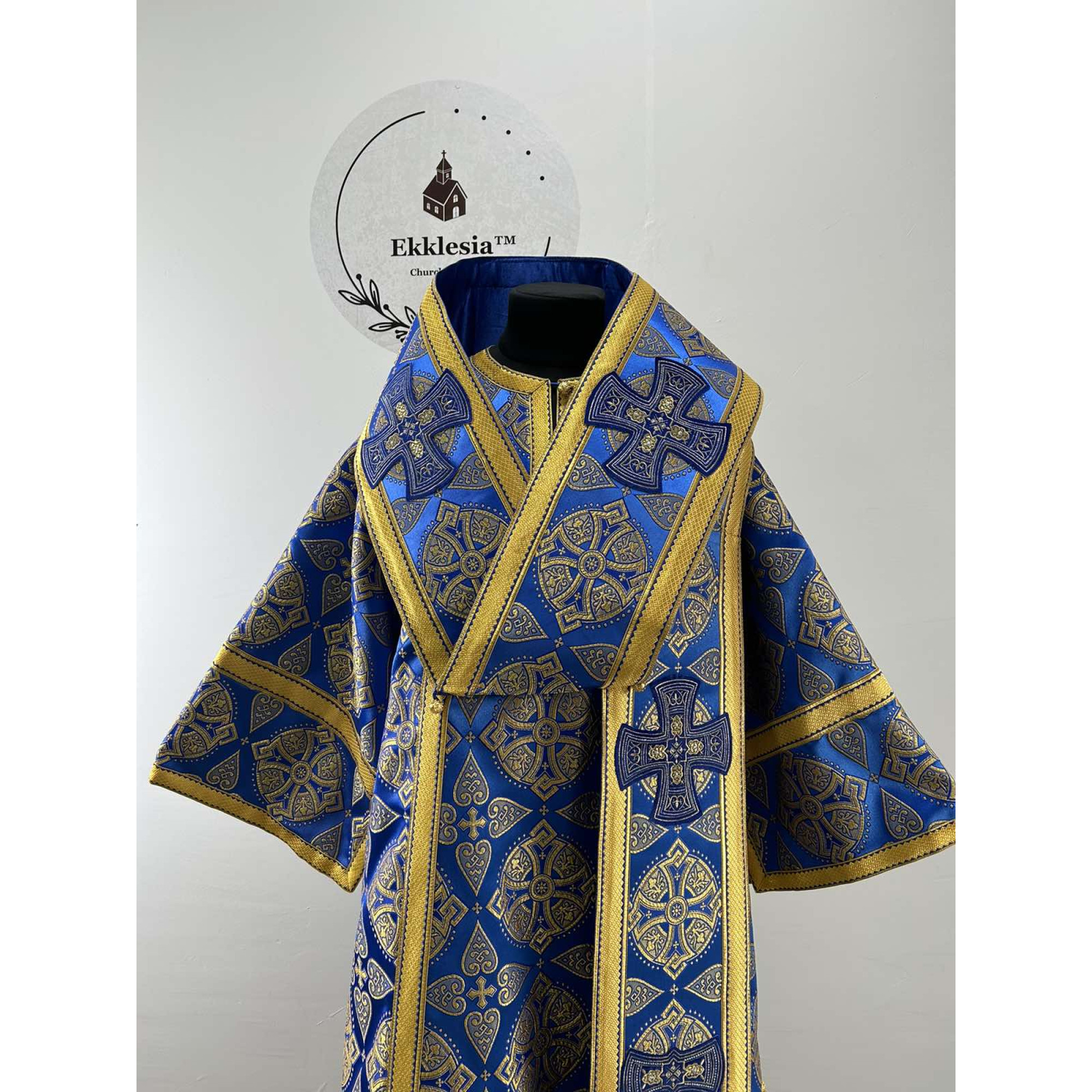 Bluer Bishop's Vestments - Vestment set for Bishop - Archbishop liturgical cloth