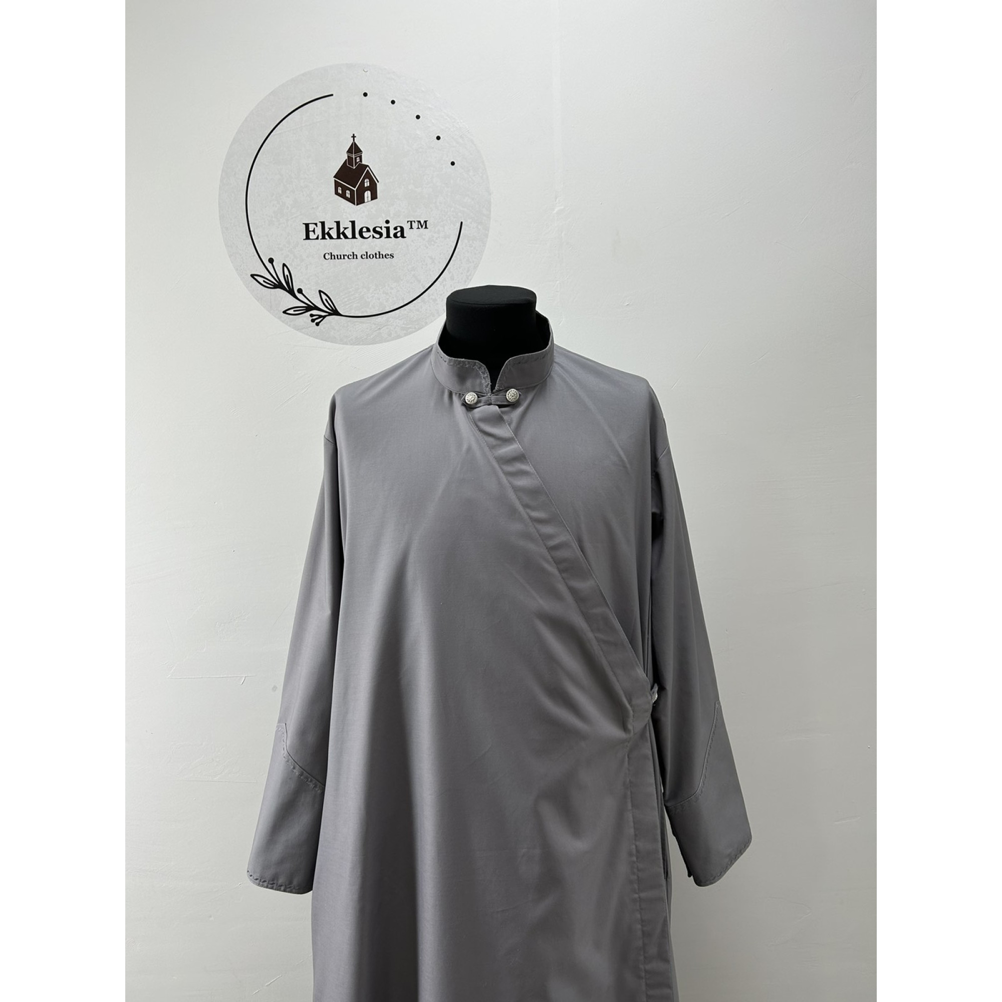 Orthodox cassock in gray summer cotton - Thin inner cassock - Classic ...