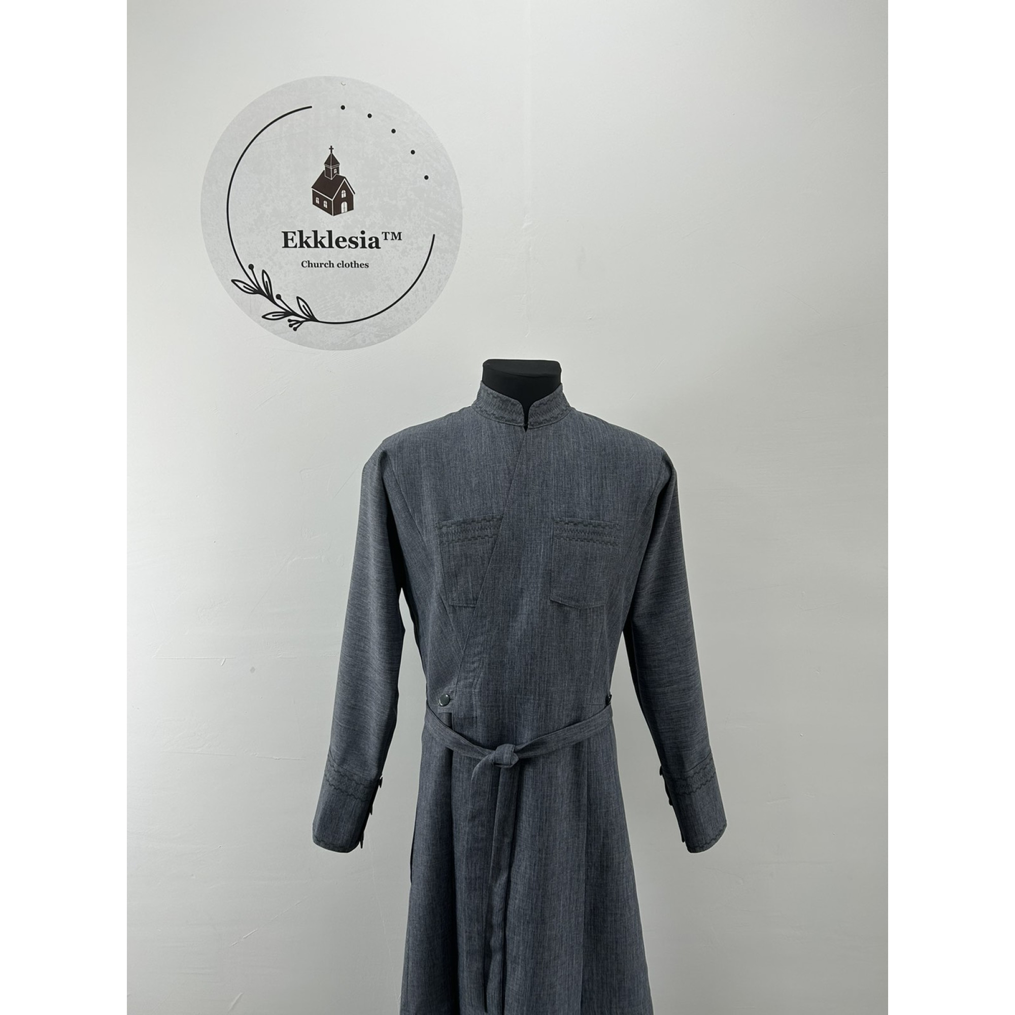 Cassock in Greek style - Inner cassock in linen gabardine - Summer cassock