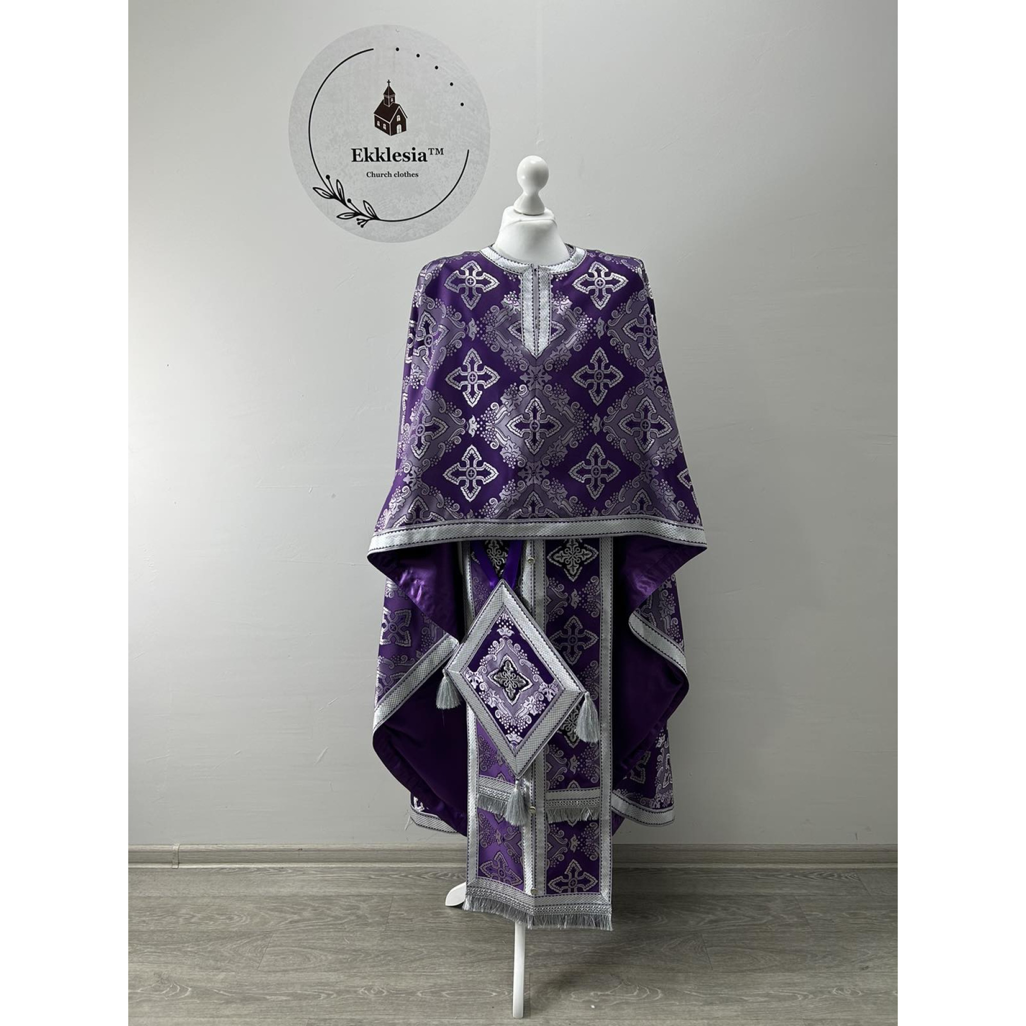 Greek-style Lent vestment for priest - Liturgical vestment set - Phelon ...
