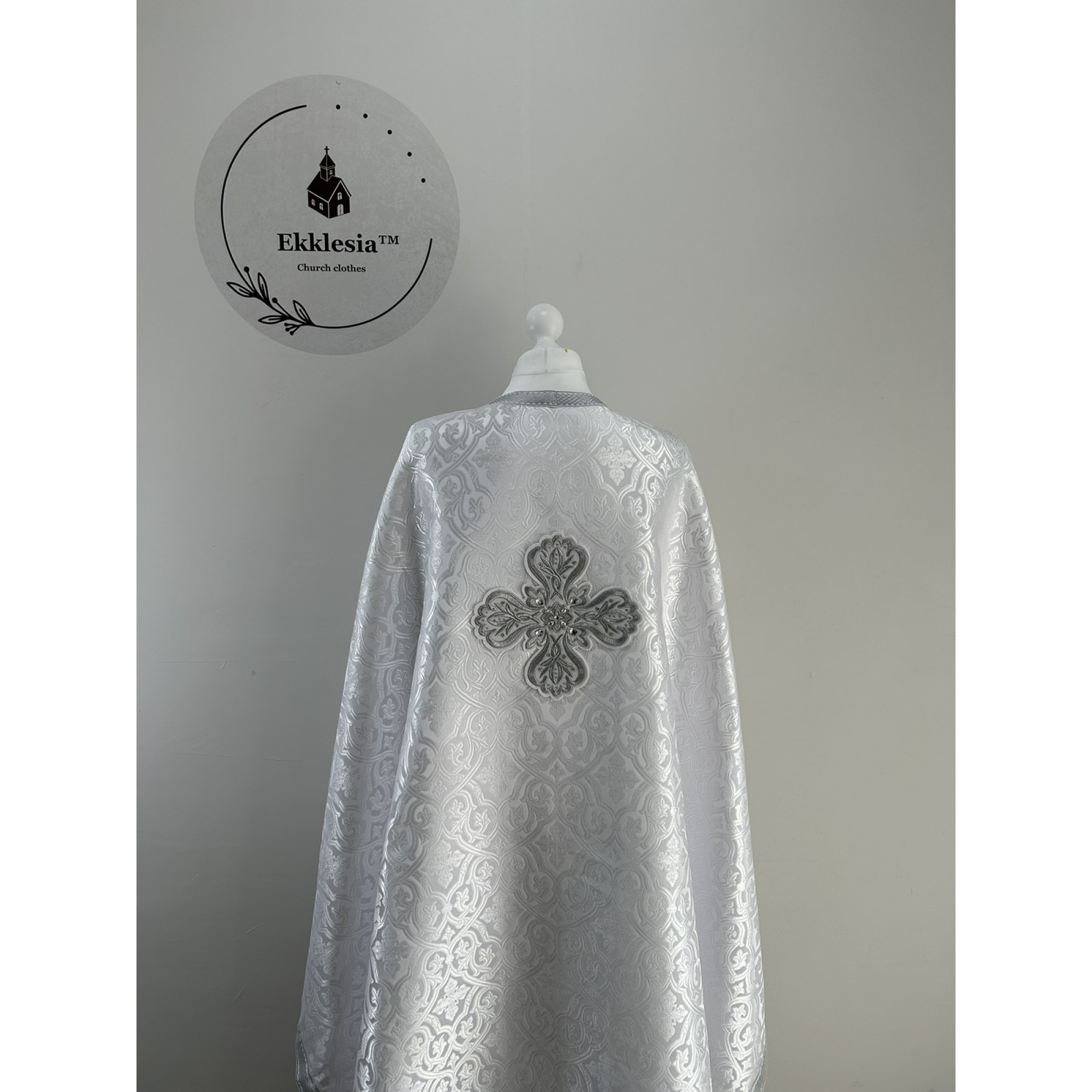 Greek style priest vestment- White phelon - Orthodox ordination ...