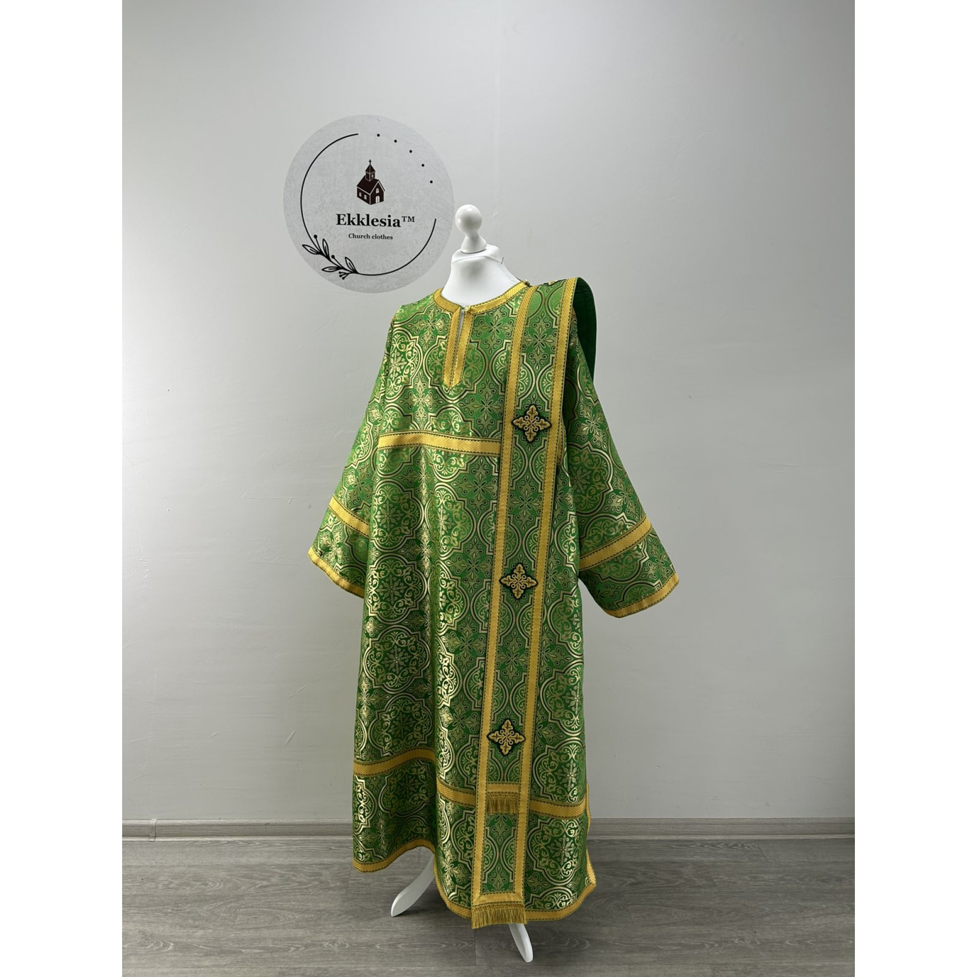 Green vestment for deacon - Stichar and orar - Stikharion, single orar ...