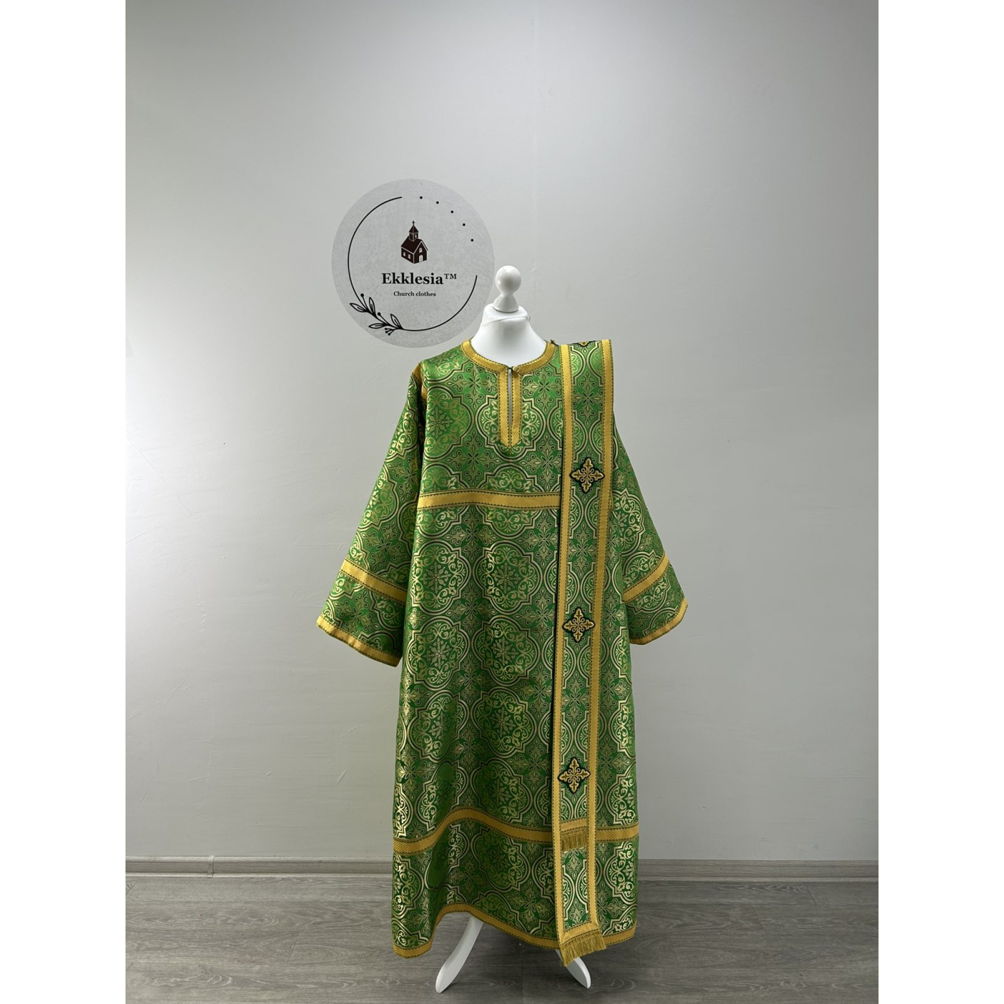 Green vestment for deacon - Stichar and orar - Stikharion, single orar ...