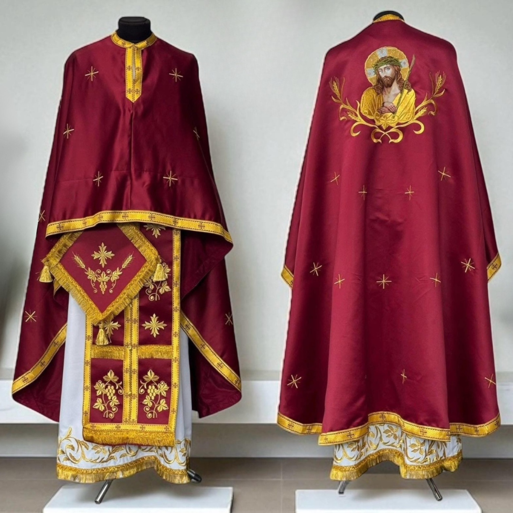 Embroidered vestment set - Priest vestment in Greek style