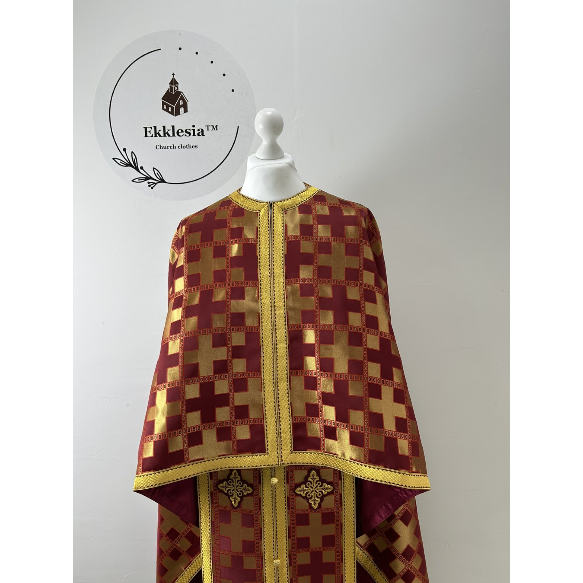 Greek style priest vestment in brocade - Liturgical vestment for priest