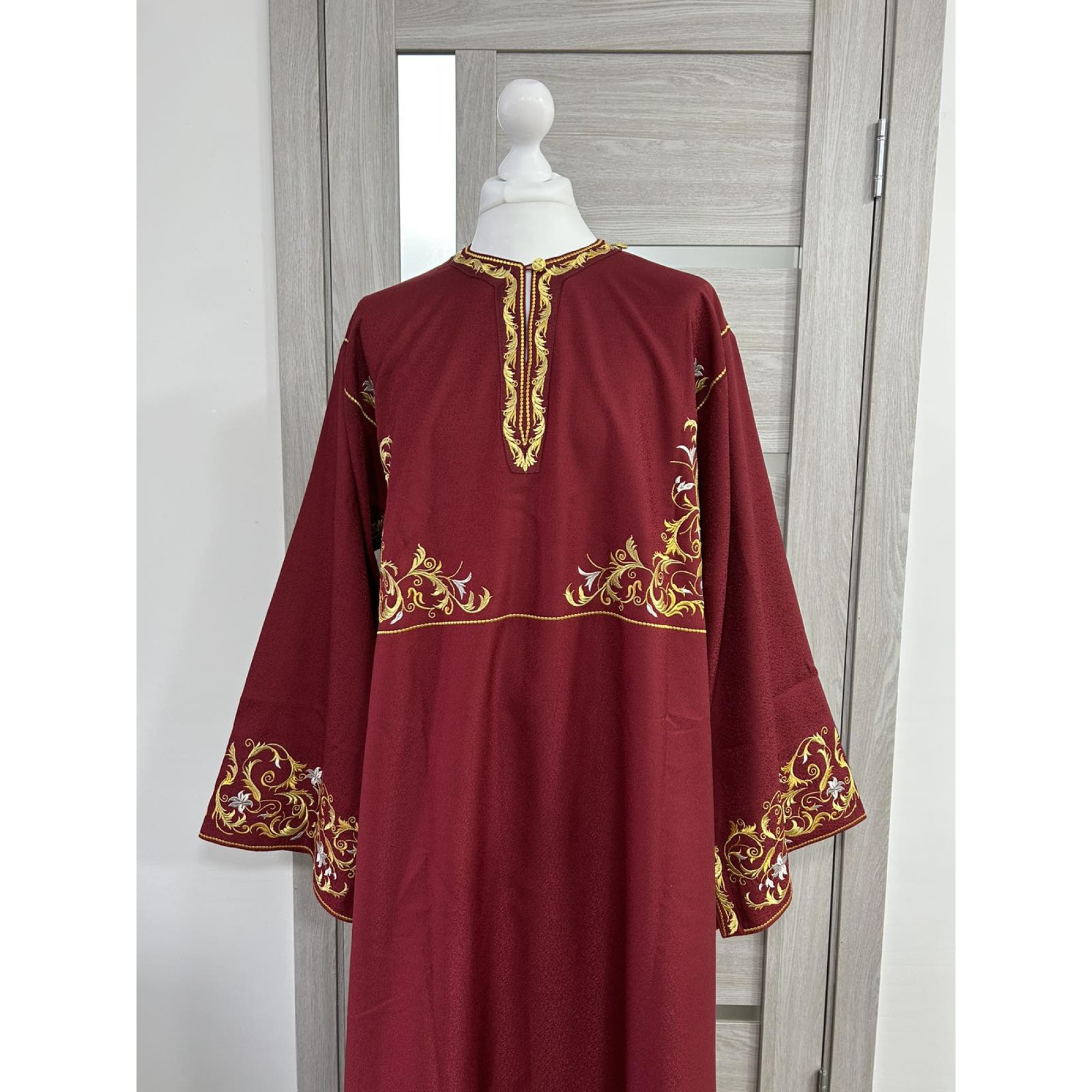 Embroidered Stichar - Sticharion on satin - Altar server reader robe