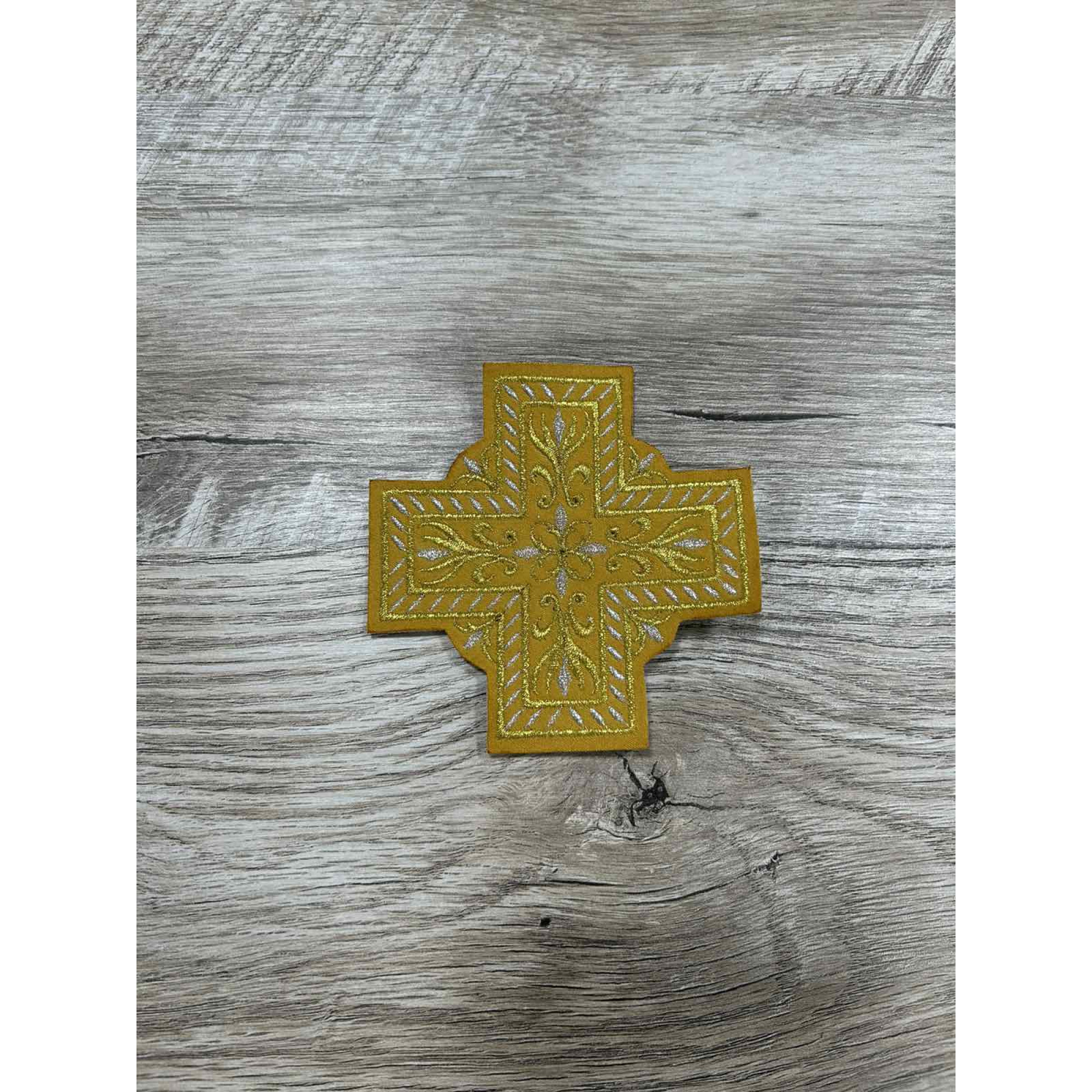 Set of crosses for Bishops vestment set - Embroidered patch crosses set