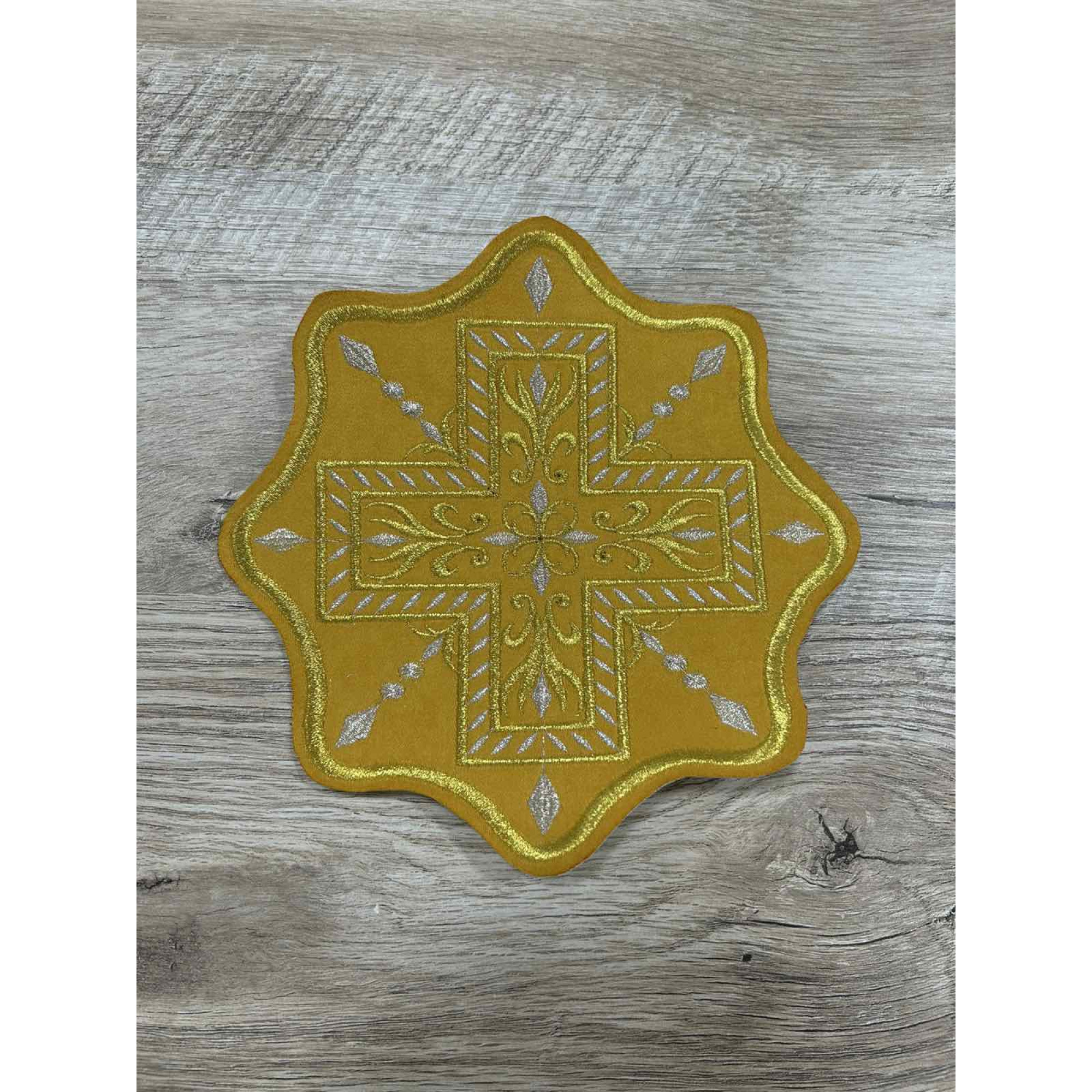 Set of crosses for Bishops vestment set - Embroidered patch crosses set